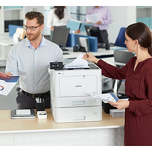 Brother Business Wireless Color Laser Printer, HL-L8360CDW, Auto 2-Sided Printing, Mobile Printing, Cloud Printing, 2.7" Color Touchscreen LCD, Ethernet, Up to 33ppm, White