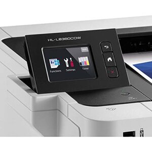 Brother Business Wireless Color Laser Printer, HL-L8360CDW, Auto 2-Sided Printing, Mobile Printing, Cloud Printing, 2.7" Color Touchscreen LCD, Ethernet, Up to 33ppm, White