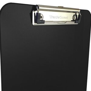 Trade Quest Plastic Clipboard Opaque Color Letter Size Low Profile Clip (Pack of 6) (Black)