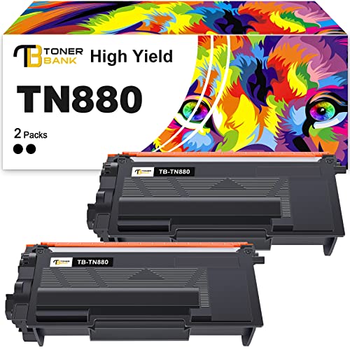 Toner Bank Compatible TN880 TN-880: Toner Cartridge Replacement for Brother TN880 TN 880 HL-L6200DW MFC-L6700DW MFC-L6800DW HL-L6200DWT HL-L6300DW MFC-L6900DW Super High Yield Printer (Black, 2-Pack)