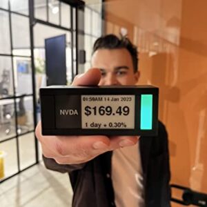 TickrMeter - A Stock Ticker Display for Home and Office - Features: Portfolio Playlist, Stock Alerts, Crypto Currencies, E-Ink Screen, Stackable Design, WiFi Connected, Track Positions