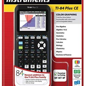 Texas Instruments TI-84 Plus CE Graphing Calculator, Black