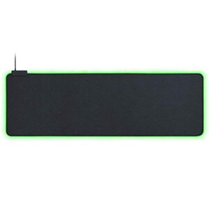 razer goliathus extended chroma gaming mousepad: customizable chroma rgb lighting – soft, cloth material – balanced control & speed – non-slip rubber base – classic black