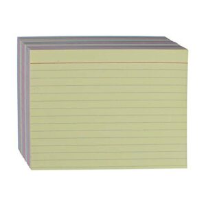 amazon basics ruled color index cards, 4″ x 6″, 300 cards