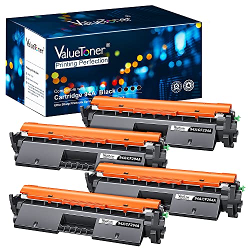 Valuetoner Compatible Toner Cartridge Replacement for HP 94A Toner Cartridge Black CF294A for Pro MFP M118dw,M148dw, M148fdw, M148, M118 Printer (Black, 4-Pack)