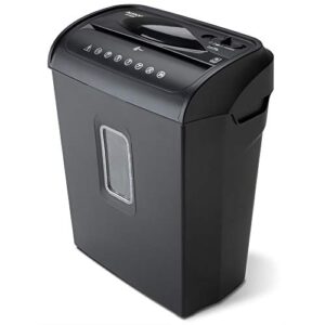 aurora au608mb high-security 6-sheet micro-cut paper credit card shredder with 3.5-gallon wastebasket, 4-minute continuous running time, security level p-4