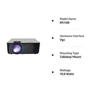 RCA Roku Smart Home Theater Projector - Stream Netflix, Prime Video, Hulu, Disney+, Apple TV+ and More - Portable Projector Compatible with TV, PC, HDMI, USB, VGA - Living Room/Backyard Projector