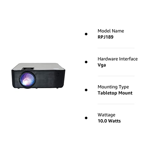 RCA Roku Smart Home Theater Projector - Stream Netflix, Prime Video, Hulu, Disney+, Apple TV+ and More - Portable Projector Compatible with TV, PC, HDMI, USB, VGA - Living Room/Backyard Projector