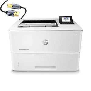 hp laserjet enterprise m507n single-function wired monochrome laser printer – black/white print only – 2.7″ lcd, 45 ppm, 1200 x 1200 dpi, manual duplex printing, usb and ethernet, cbmou printer cable