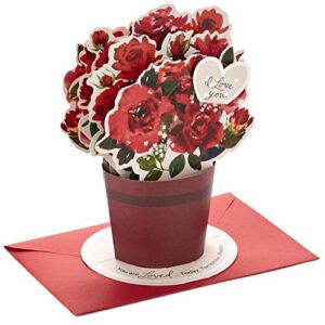 hallmark paper wonder pop up valentines day card, displayable bouquet (today, tomorrow, always)