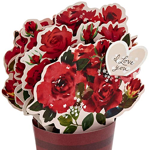 Hallmark Paper Wonder Pop Up Valentines Day Card, Displayable Bouquet (Today, Tomorrow, Always)