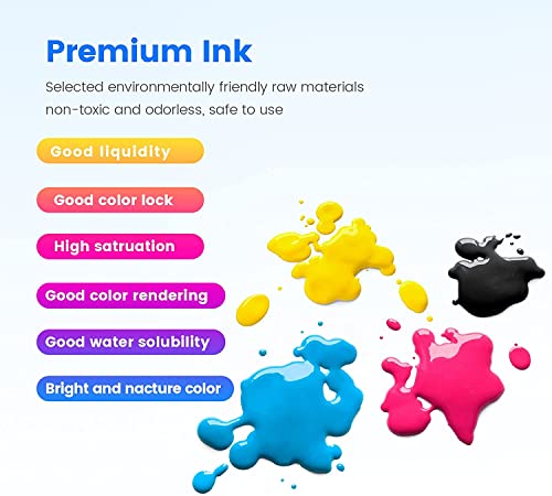 Topkolor Compatible HP 910XL Ink Cartridges Compatible HP Ink 910 Officejet Pro 8020 8020e 8025 8025e 8025e 8035 8035e 8028 8028e and OfficeJet 8022 8022e Printers, 4 Pack 910 XL Ink Cartridges