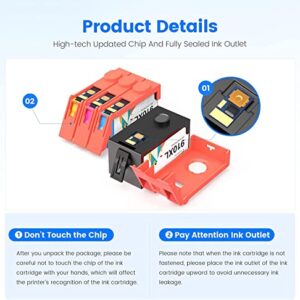 Topkolor Compatible HP 910XL Ink Cartridges Compatible HP Ink 910 Officejet Pro 8020 8020e 8025 8025e 8025e 8035 8035e 8028 8028e and OfficeJet 8022 8022e Printers, 4 Pack 910 XL Ink Cartridges