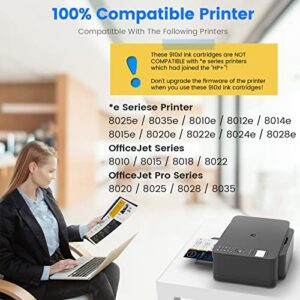 Topkolor Compatible HP 910XL Ink Cartridges Compatible HP Ink 910 Officejet Pro 8020 8020e 8025 8025e 8025e 8035 8035e 8028 8028e and OfficeJet 8022 8022e Printers, 4 Pack 910 XL Ink Cartridges