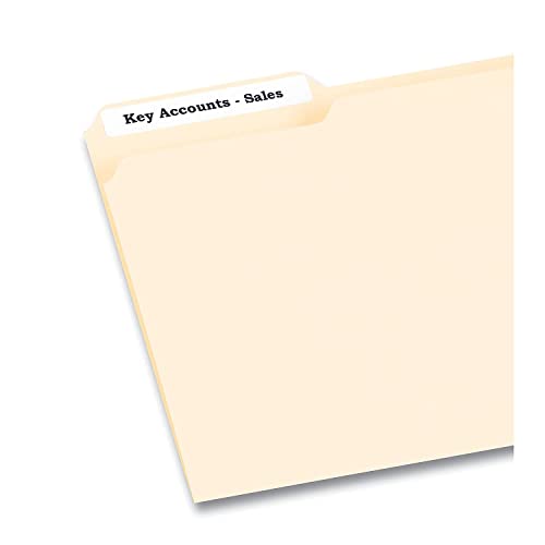 Avery 8366 Permanent Filing Labels, 1/3 Cut, 750/Pk, White