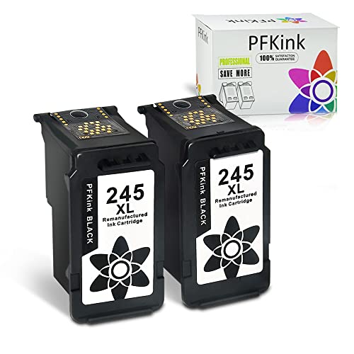 PFKink 245XL Black Ink Cartridge Replacement for Canon PG-245 PG-245XL PG 245 245XL 245 XL PG-243 Used in Canon PIXMA MX492 MX490 MG2920 MG2420 MG2520