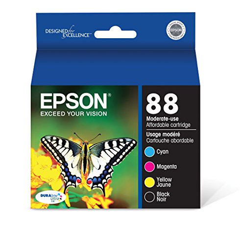 EPSON T088 DURABrite Ultra Ink Standard Capacity Black & Color Cartridge Combo Pack (T088120-BCS) for select Epson Stylus Printers