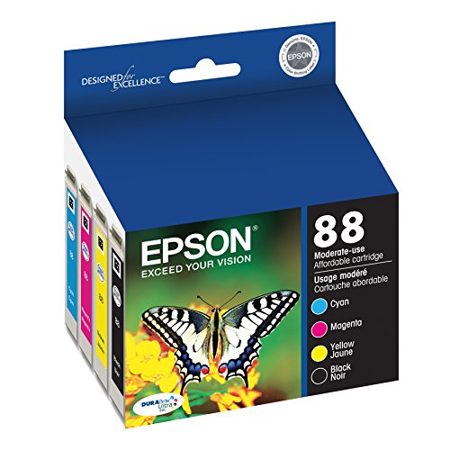 EPSON T088 DURABrite Ultra Ink Standard Capacity Black & Color Cartridge Combo Pack (T088120-BCS) for select Epson Stylus Printers