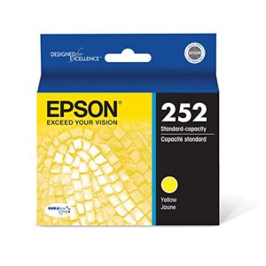 epson t252 durabrite ultra ink standard capacity yellow cartridge (t252420-s) for select epson workforce printers