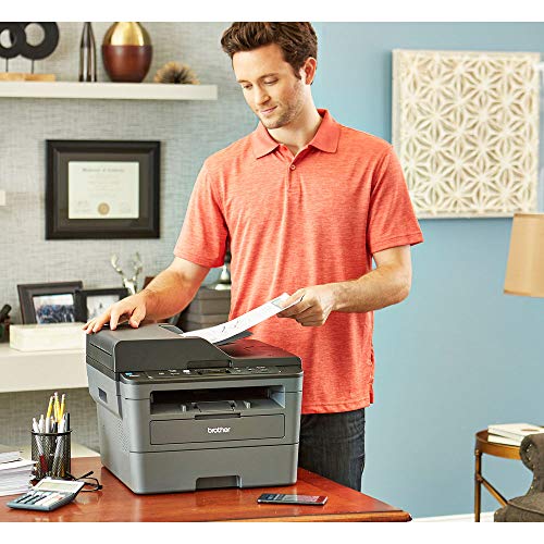 Brother DCP-L2550DW All-in-One AIO Compact Multifunction Wireless Monochrome Laser Printer with Auto-Duplex Deluxe Bundle - Includes - Essential Printer Cleaning Kit