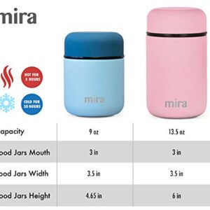 MIRA 9 oz Lunch, Food Jar - Vacuum Insulated Stainless Steel Lunch Thermos - Sky Blue