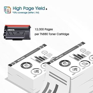 Cool Toner Compatible Toner Cartridge Replacement for Brother TN880 TN-880 TN 880 HL-L6200DW MFC-L6700DW MFC-L6800DW HL-L6200DWT HL-L6300DW MFC-L6900DW Super High Yield Printer Black Ink 4Pack