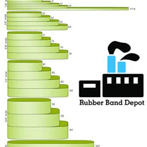 Rubber Bands, Rubber Band Depot, Size #117, Approximately 50 Rubber Bands Per Bag, Rubber Band Measurements: 7" x 1/8'' - 1/4 Pound Bag