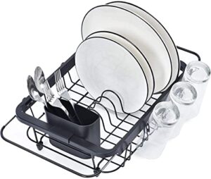 toolf expandable dish drying rack over the sink adjustable dish rack in sink or on counter dish drainer with utensil holder rustproof for kitchen