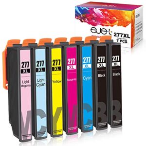 ejet remanufactured ink cartridge replacement for epson 277xl 277 t277xl to use with xp-960 xp-970 xp-850 xp-860 xp-950 printer(2 black, 1 cyan, 1 magenta, 1 yellow,1 light cyan,1 light magenta)7 pack