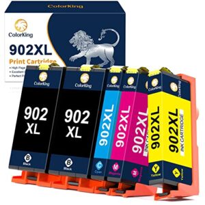 colorking remanufactured ink cartridge replacement for hp 902xl 902 xl ink cartridges to use with hp officejet pro 6978 6968 6970 6958 6962 6975 6960 6954 printer (5 high yield combo packs)