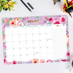 S&O Watercolor Floral Large Desk Calendar from Jan 2023-Jun 2024 - Tear-Away Table Calendar 2023-2024 - Desktop Calendar 2023-2024 - Academic Desk Calendar 2023-2024 - Desk Calendar Large - 12x17in