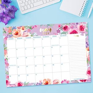 S&O Watercolor Floral Large Desk Calendar from Jan 2023-Jun 2024 - Tear-Away Table Calendar 2023-2024 - Desktop Calendar 2023-2024 - Academic Desk Calendar 2023-2024 - Desk Calendar Large - 12x17in