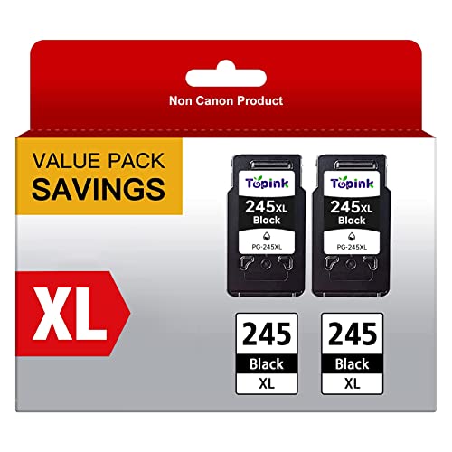 245XL Ink Cartridge Replacement for Canon Printer Ink 245 Black XL Ink PG-245XL PG 245 Use with PIXMA MX492 MX490 MG2522 MG2920 MG2420 MG2520 MG2922 TS3100 TS3122 TS3320 TR4520 TR4522 Printers