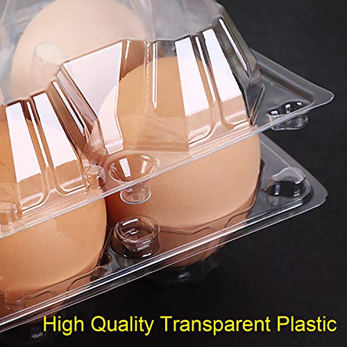 Large Egg Cartons 30 Packs with Sticker Labels , Plastic Egg Carton for 12 Eggs, Cheap Bulk Egg Tray Egg Container Holder for Refrigerator, Storage, Family, Chicken Farm, Market, Camping