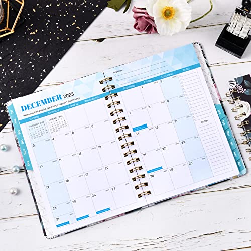 Planner 2023-2024 - Academic Planner/Calendar 2023-2024 from Jul.2023 - Jun.2024, 2023-2024 Planner Weekly and Monthly with Tabs, 6.3" x 8.4", Hardcover + Back Pocket + Twin-Wire Binding, Daily Organizer - Petunia