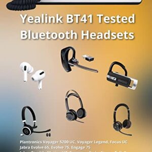 GTW Bundle Yealink BT41 USB Bluetooth Dongle Yealink IP Phones T27G, T29G, T46G, T48G, T41S, T42S, T46S, T48S, T53, Global Teck Microfiber Cloth Included