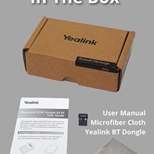 GTW Bundle Yealink BT41 USB Bluetooth Dongle Yealink IP Phones T27G, T29G, T46G, T48G, T41S, T42S, T46S, T48S, T53, Global Teck Microfiber Cloth Included