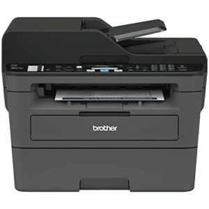 brother mfc-l2690dw all-in-one wireless monochrome laser printer, black – print copy scan fax – 26 ppm, 2400 x 600 dpi, 50-sheet adf, auto duplex printing, lcd screen, cbmoun