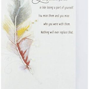 Hallmark Sympathy Card (Stitched Feather)