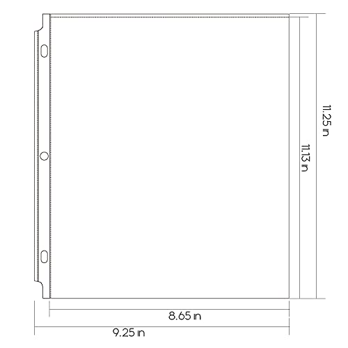 KTRIO Sheet Protector 8.5 x 11 inch Non-Glare Clear Page Protectors, Plastic Sleeves for Binders, Paper Protector for 3 Ring Binder Letter Size Top Loading, 50 Pack