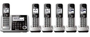 panasonic kx-tgf375s + 1 kx-tgfa30s handset (6 handsets total) bluetooth cordless phone system with dual keypad (kx-tgf370s + 5, kx-tgf372s + 4, kx-tgf373s + 3, kx-tgf374s + 2) (renewed)