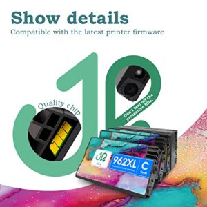 J2INK Remanufactured Ink Cartridge Replacement for HP 962XL 962 4 Pack Ink Cartridge Combo Pack 3JA03AN 3JA00AN 3JA01AN 3JA02AN OfficeJet Pro 9025 9020 9018 9015 9010