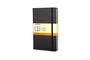 moleskine classic notebook, hard cover, pocket (3.5″ x 5.5″) ruled/lined, black, 192 pages