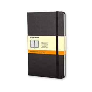 Moleskine Classic Notebook, Hard Cover, Pocket (3.5" x 5.5") Ruled/Lined, Black, 192 Pages