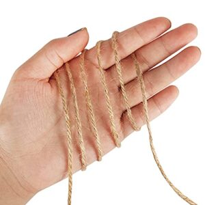 Shintop 328 Feet 3mm Thick Natural Jute Twine, 3Ply Heavy Duty Industrial Packing Materials String Brown Garden Twine for Arts, Crafts and Gift Wrapping