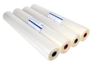 usi opti clear premium thermal low-temp eva roll laminating film, 1 inch core, 3 mil, 27 inches x 250 feet, gloss finish, 4-pack