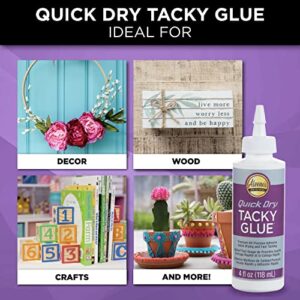 Aleene's Quick Dry Tacky Glue, 4 FL OZ - 3 Pack, Multi