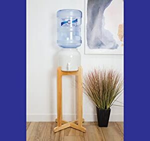 New Wave Enviro Natural Wood Water Dispenser Floor Stand, Natural Wood Finish, Easy Assembly with included hardware Wood 27 inches