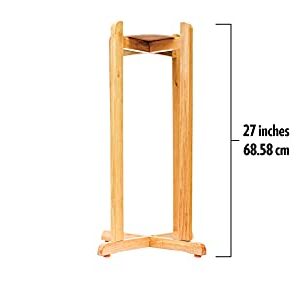 New Wave Enviro Natural Wood Water Dispenser Floor Stand, Natural Wood Finish, Easy Assembly with included hardware Wood 27 inches