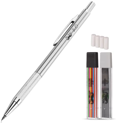 Mr. Pen- Mechanical Pencil, Metal, 2mm, Drafting Pencil, Metal Mechanical Pencils, Drawing Mechanical Pencils, Lead Holder, 2mm Mechanical Pencil, Mechanical Drawing Pencils, Thick Mechanical Pencil